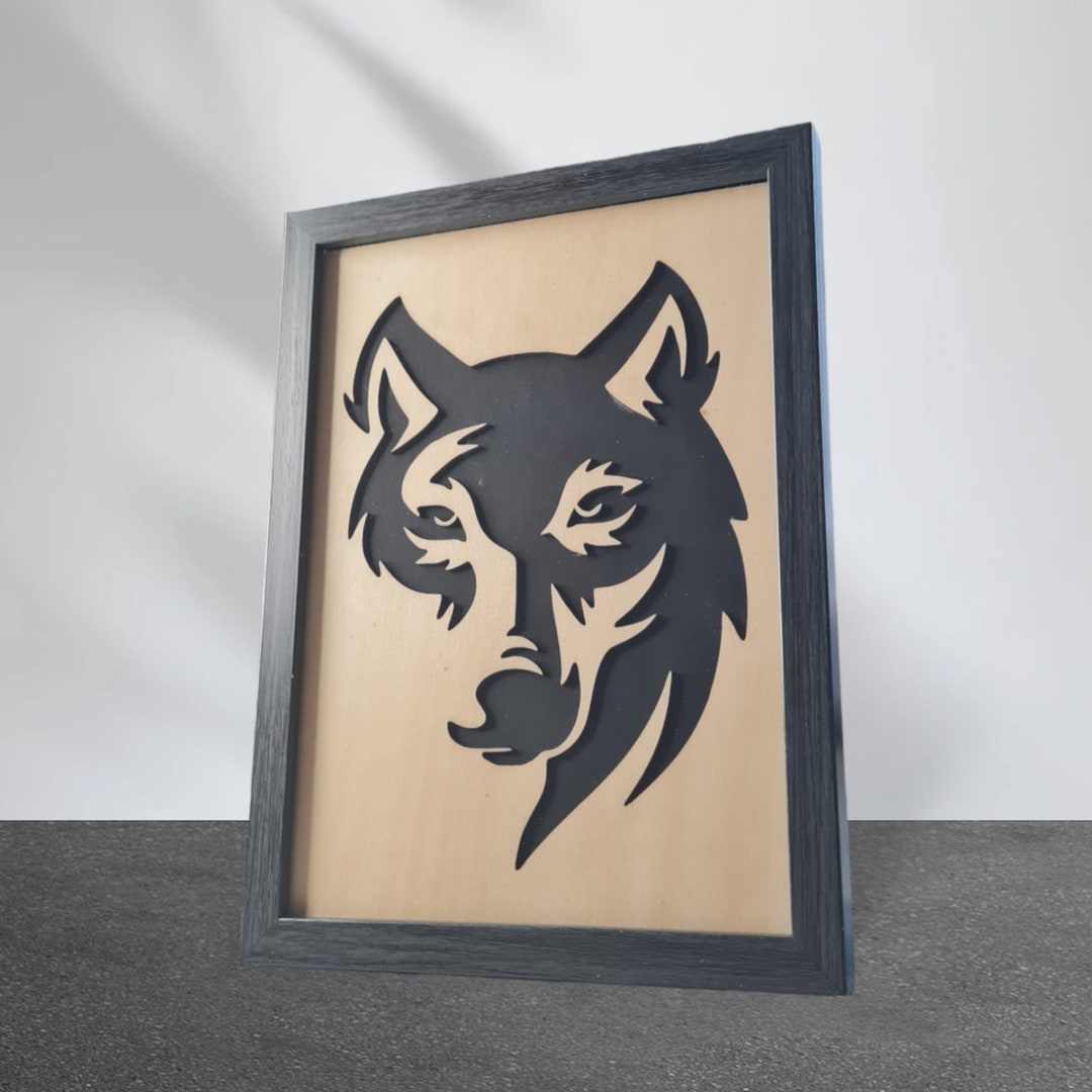 Wolf Frame - Etsy