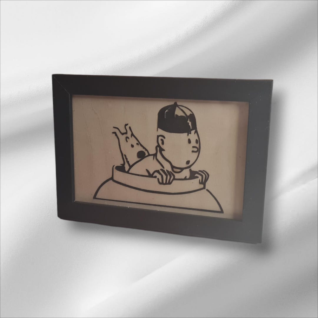Tintin and Snowy Frame - Etsy