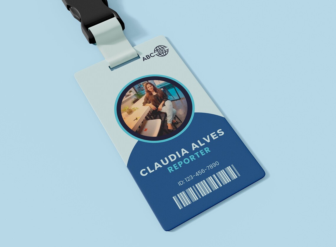 Badge, ID Badge, ID Card, Name Badge, Customizable Employee ID Card ...