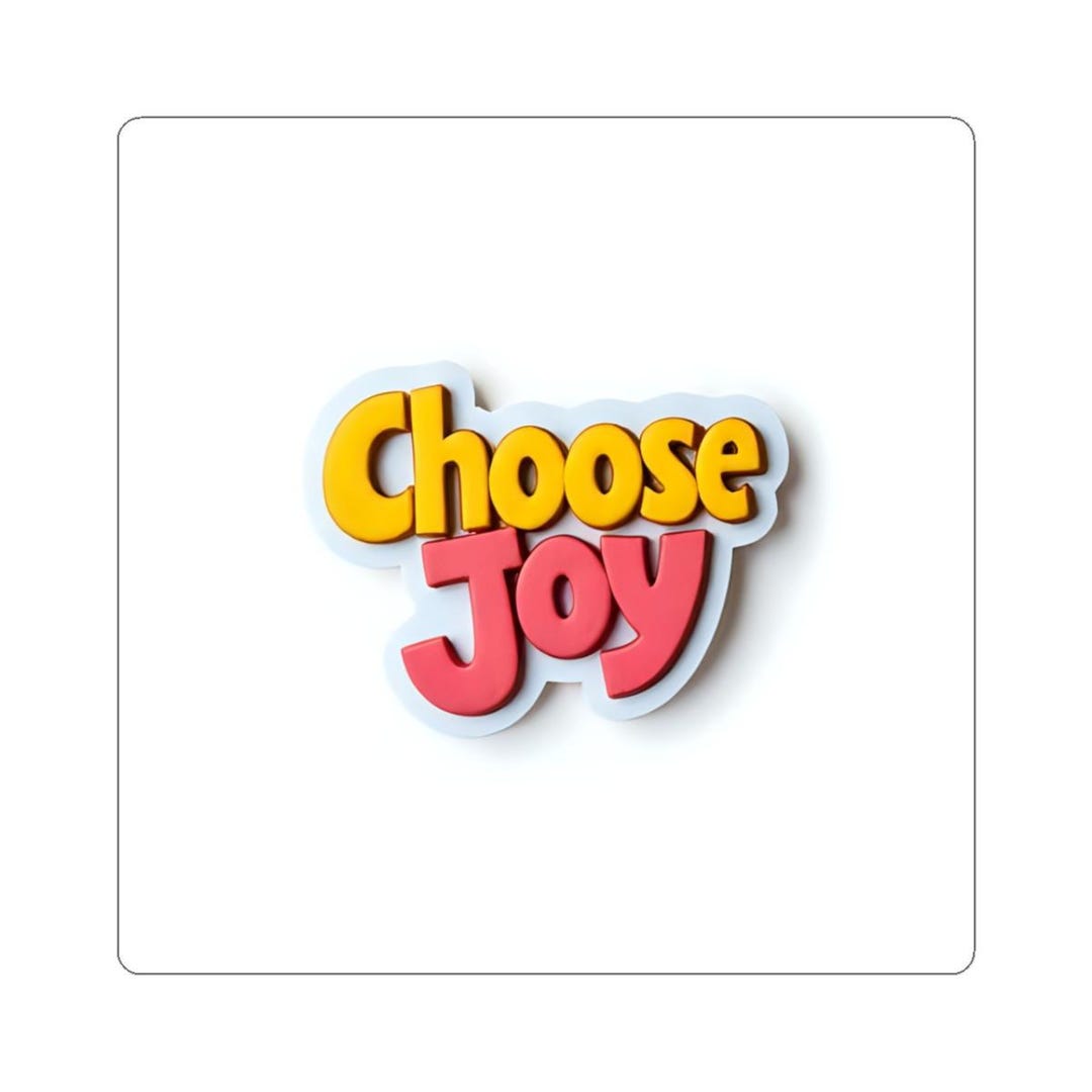 Choose Joy Sticker | Colorful 3D Text Sticker - Etsy