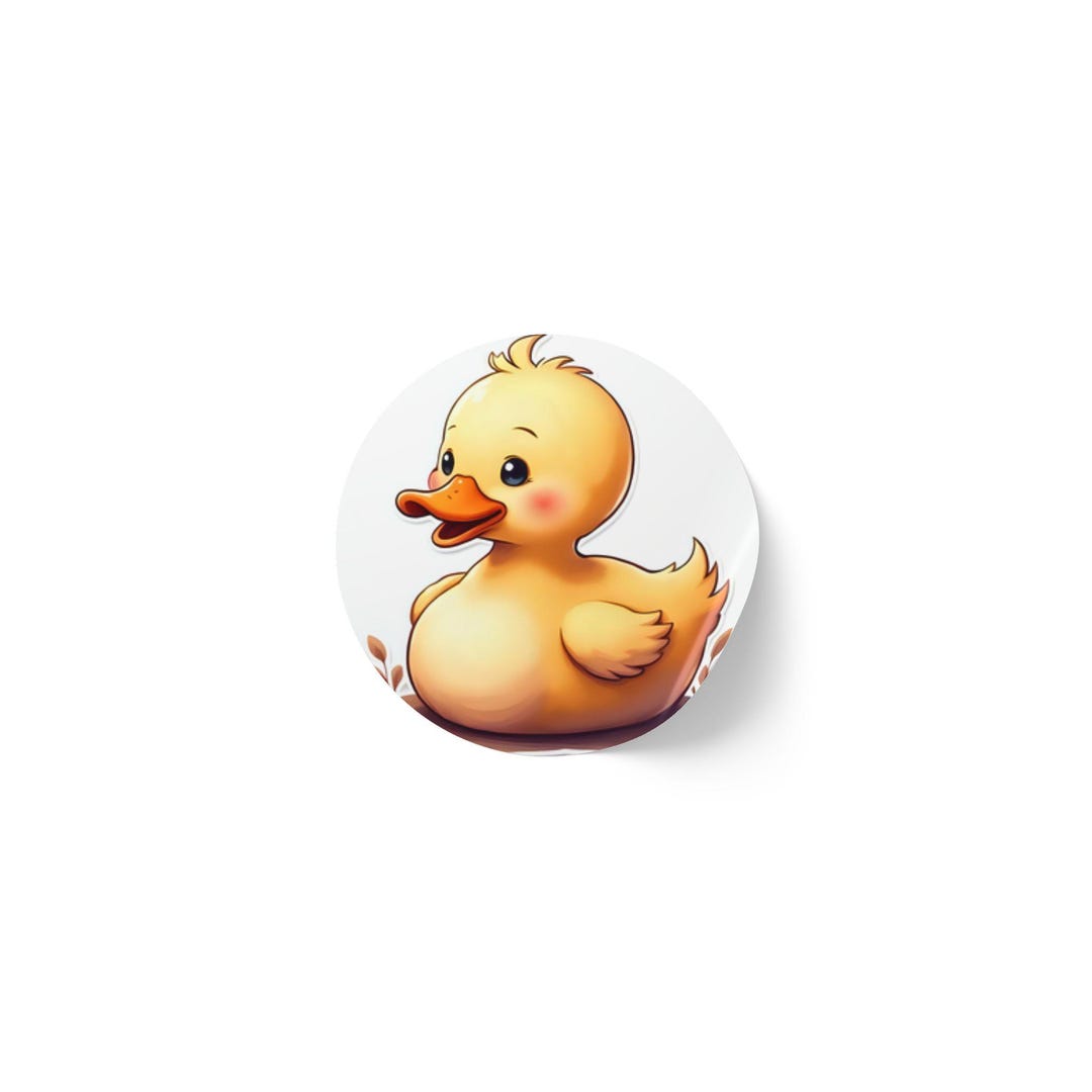Cute Yellow Rubber Duck Round Sticker Label Rolls | Nursery, Baby ...