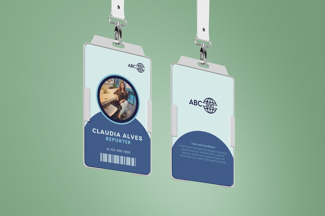 Badge, ID Badge, ID Card, Name Badge, Customizable Employee ID Card ...