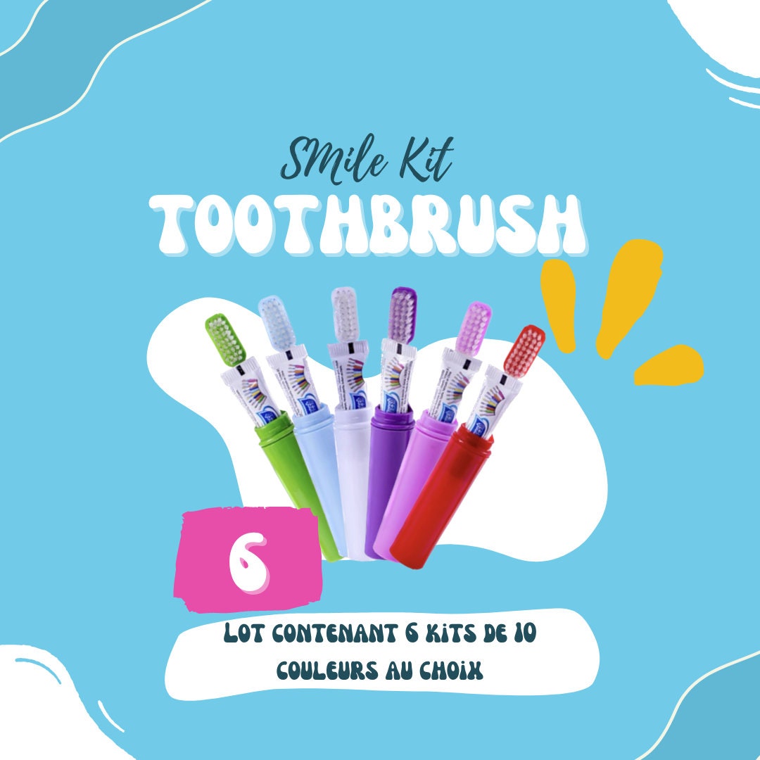 6 Toothbrushes Toothpaste 10 Colors to Choose From - Etsy