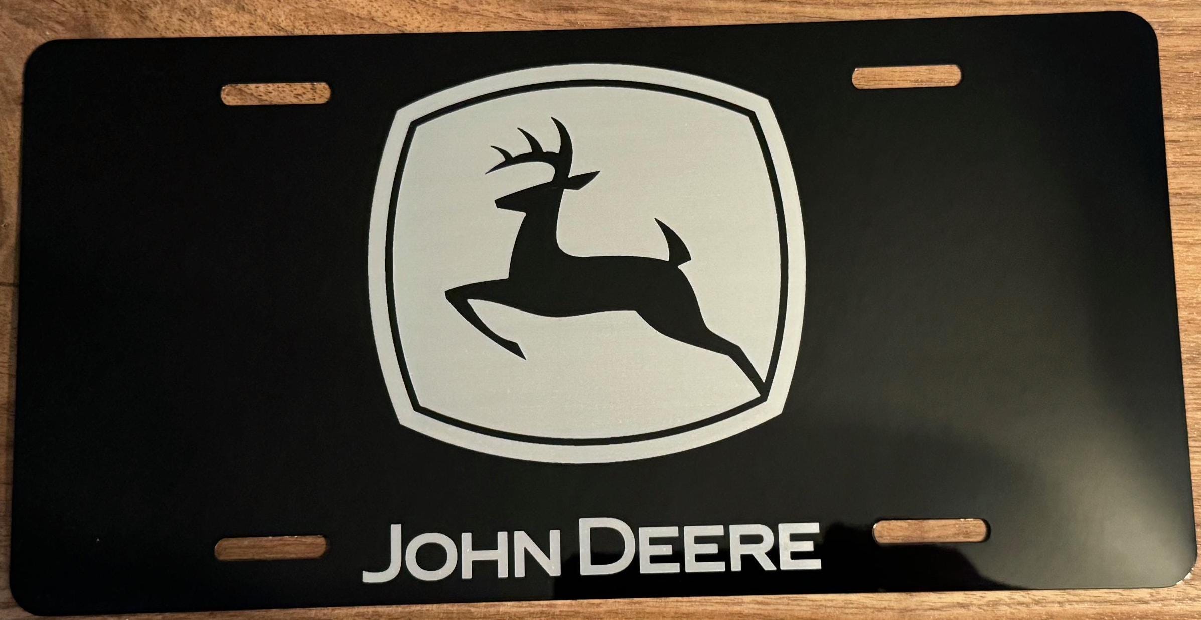 Black Laser Engraved John Deere License Plate - Etsy