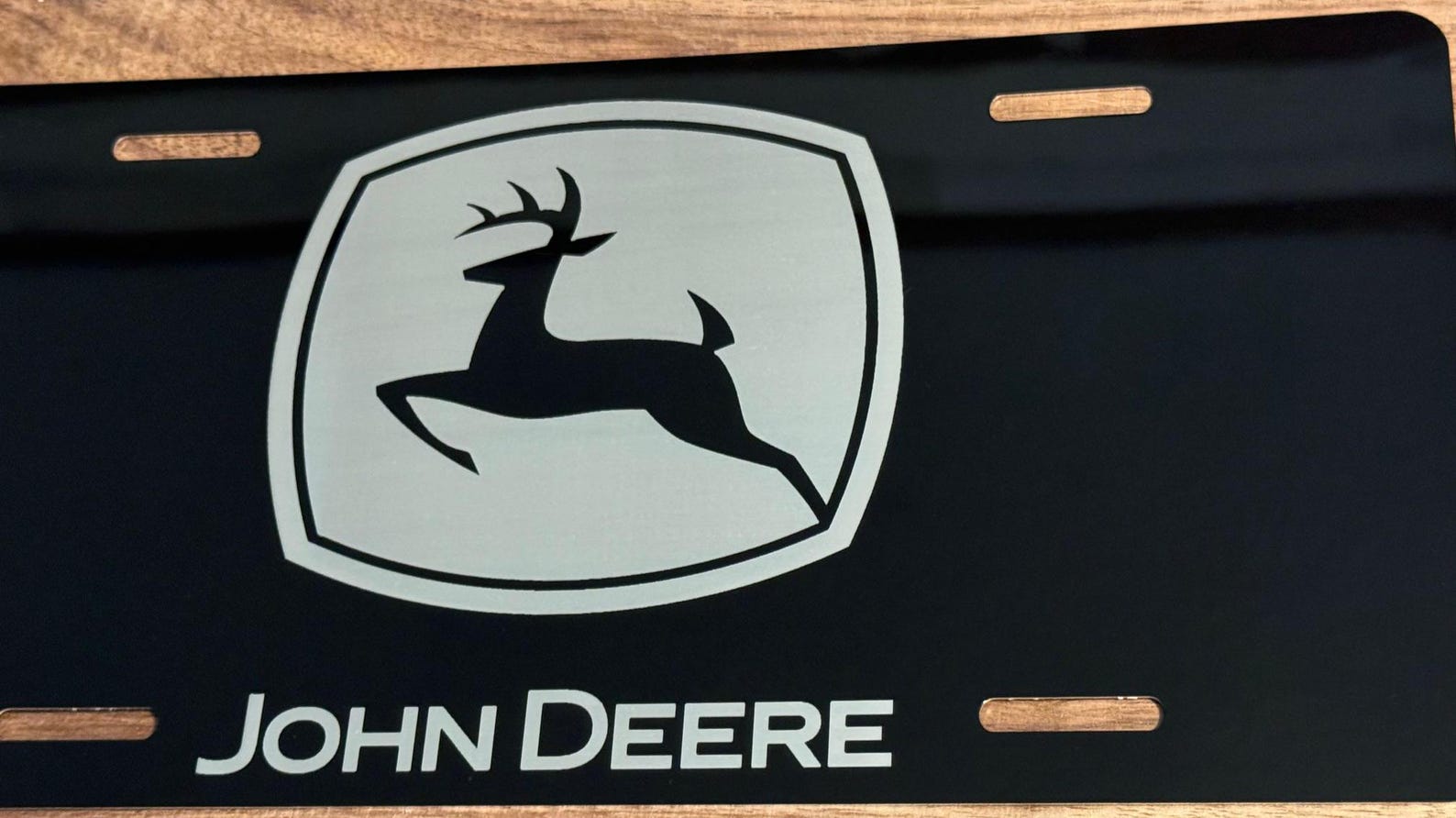 Black Laser Engraved John Deere License Plate - Etsy
