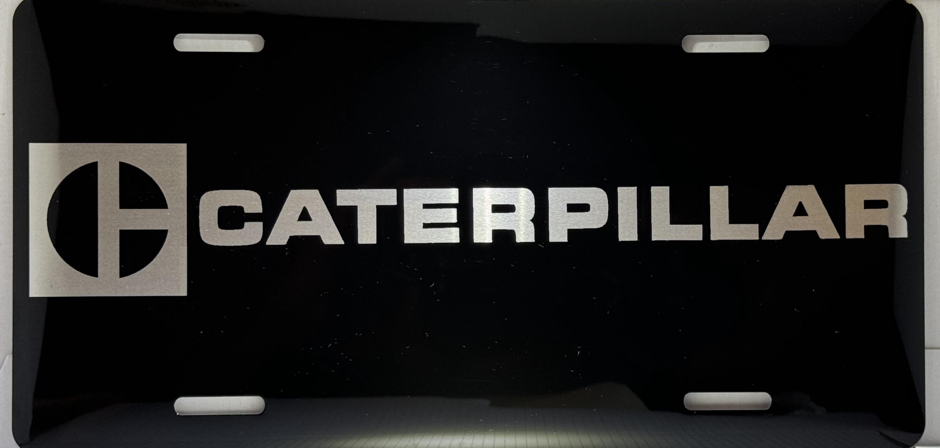 CATERPILLAR License Plate Black Laser Engraved on Aluminum Plate - Etsy