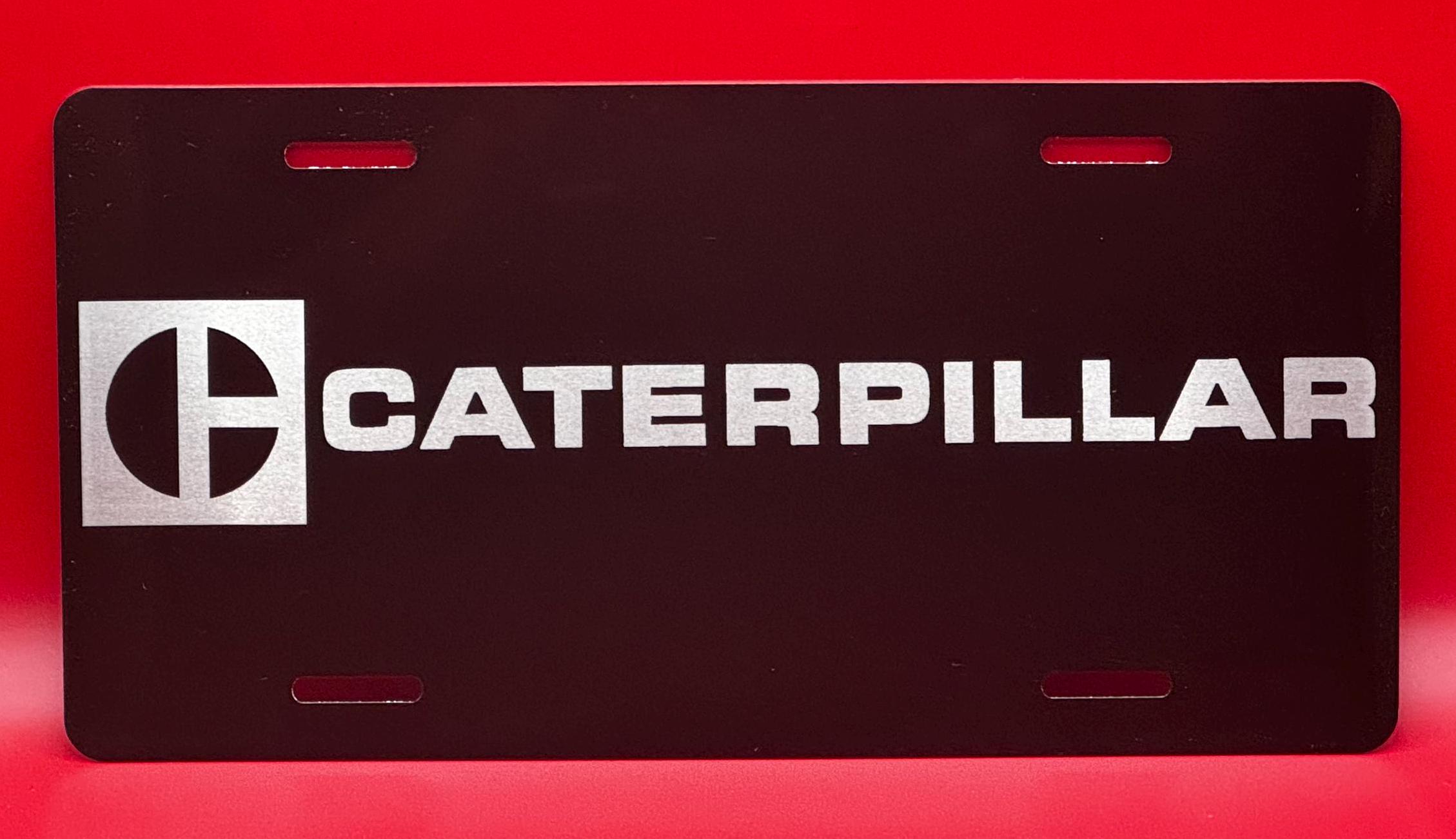 CATERPILLAR License Plate Black Laser Engraved on Aluminum Plate - Etsy