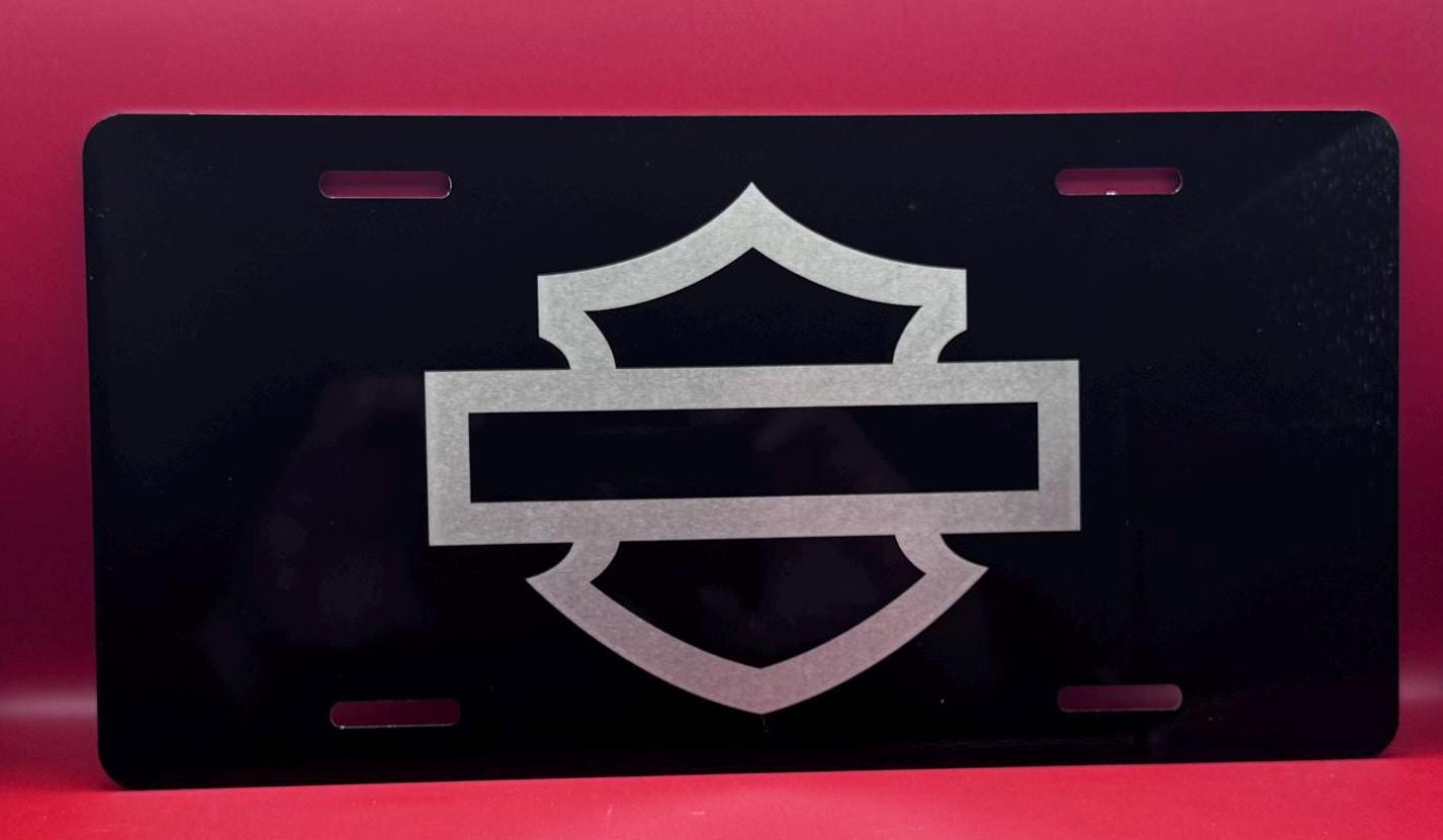 Harley Davidson Badge Laser Engraved License Plate - Etsy