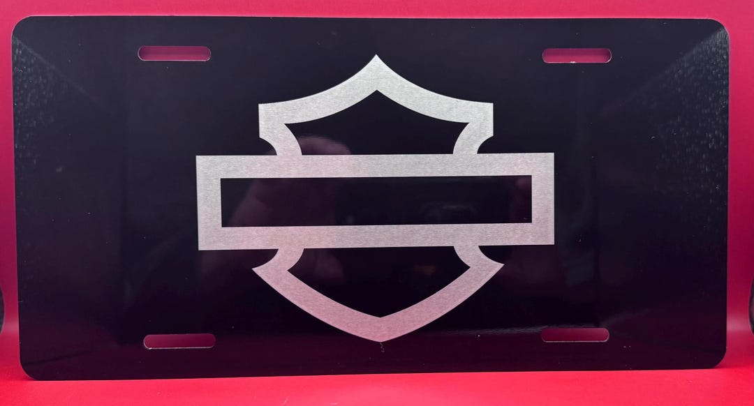 Harley Davidson Badge Laser Engraved License Plate - Etsy