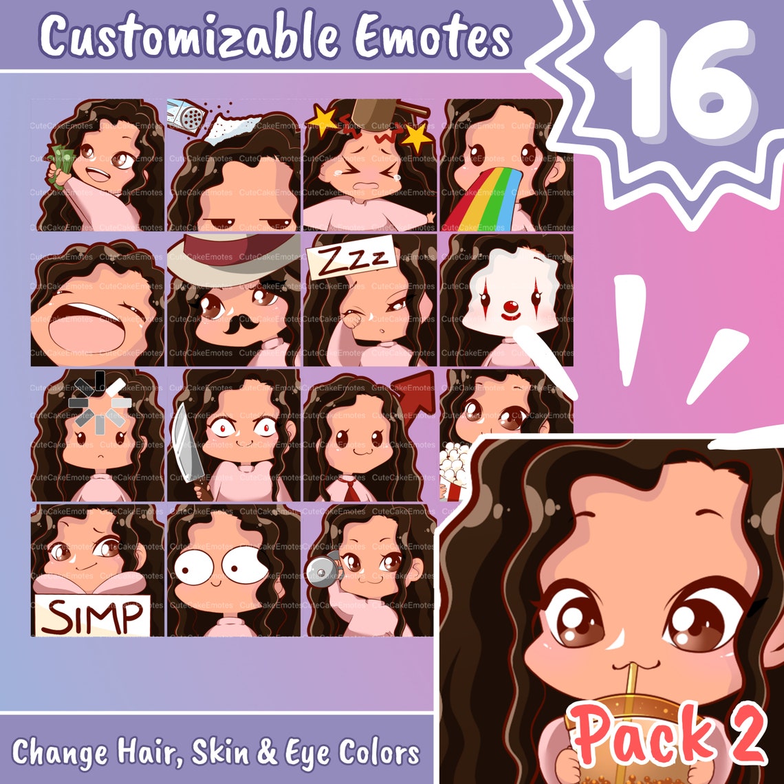 EMOTES BUNDLE Cute Chibi Girl for Twitch, Discord, Youtube and More ...