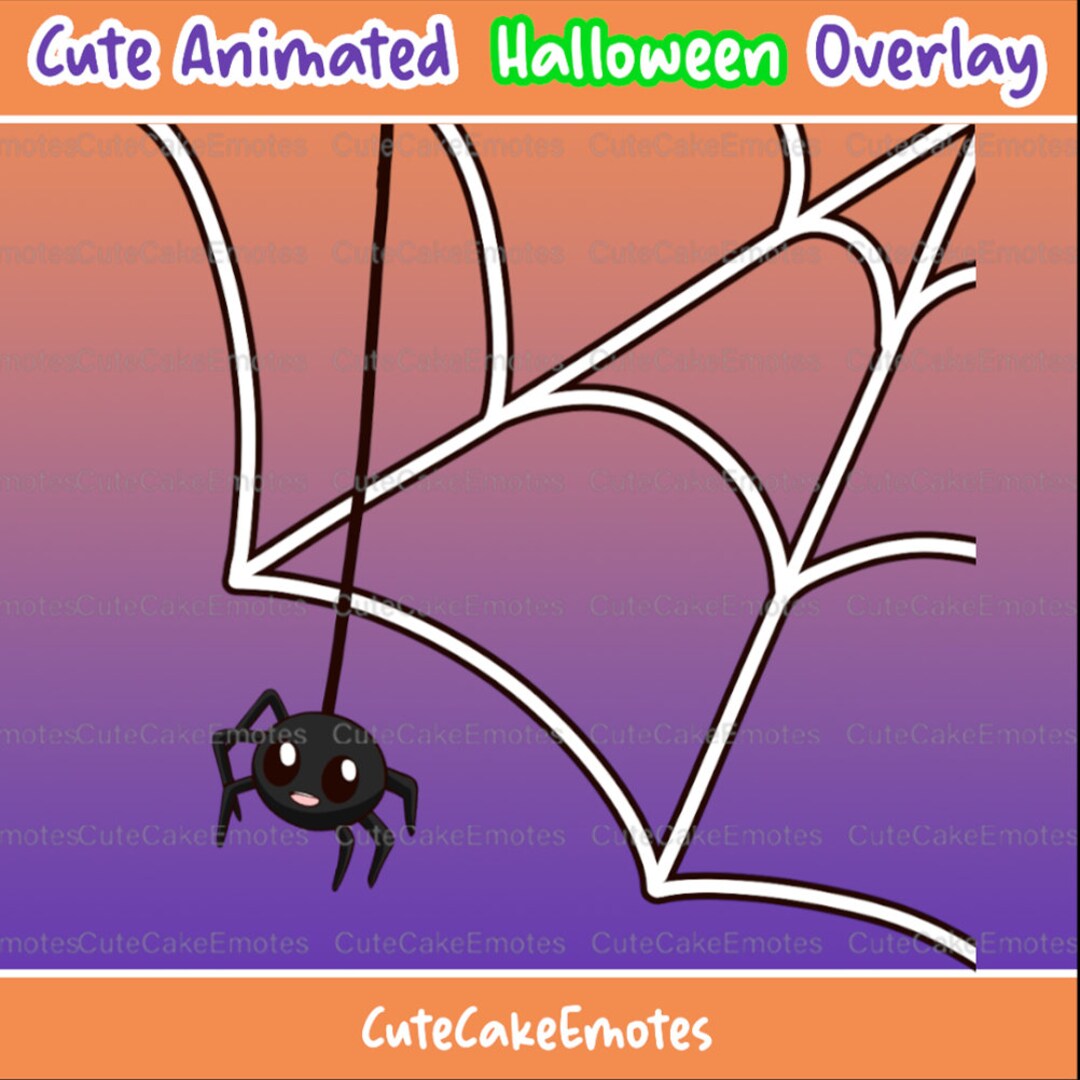 ANIMATED STREAM OVERLAY | Cute Hanging Spider (halloween) | Perfect for ...