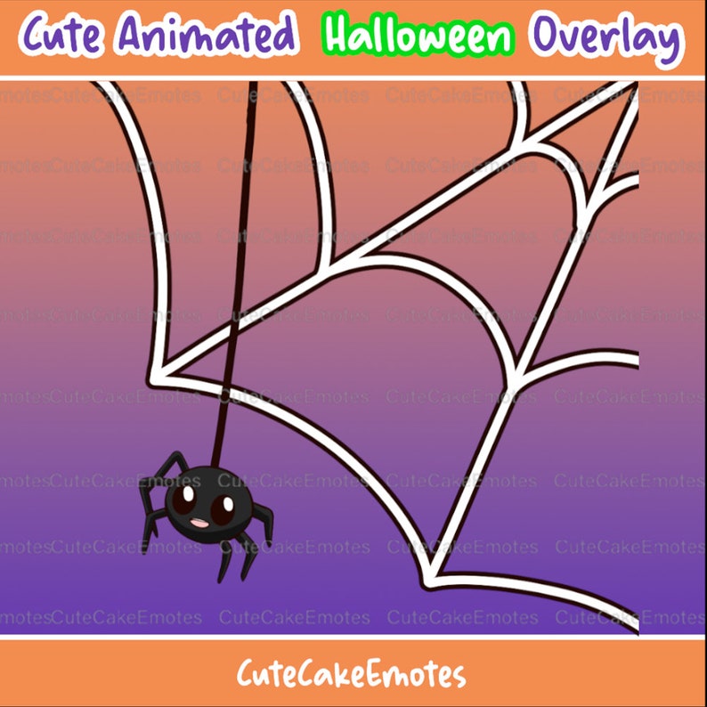 ANIMATED STREAM OVERLAY | Cute Hanging Spider (halloween) | Perfect for ...