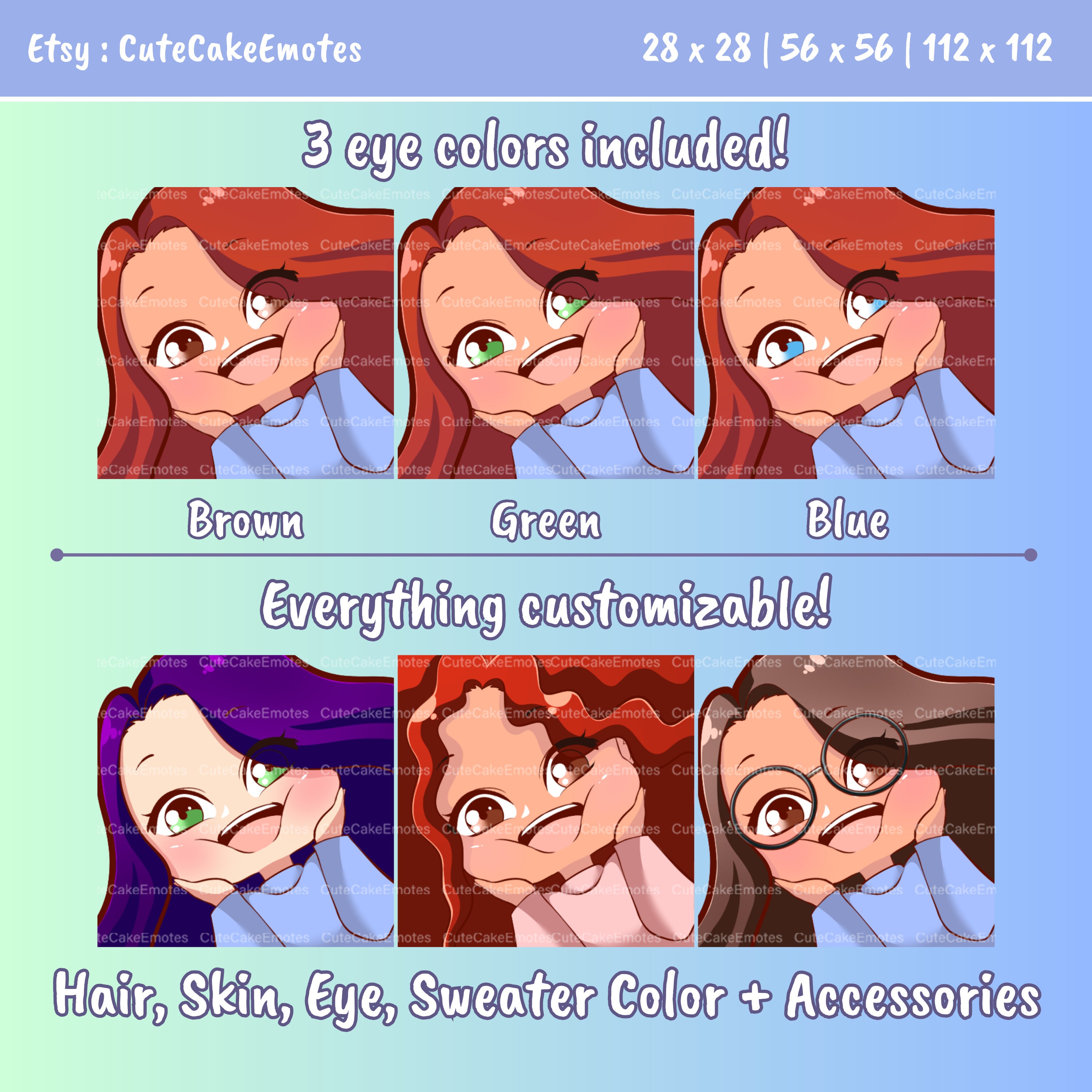 EMOTES BUNDLE Cute Chibi Girl for Twitch, Discord, Youtube and More ...