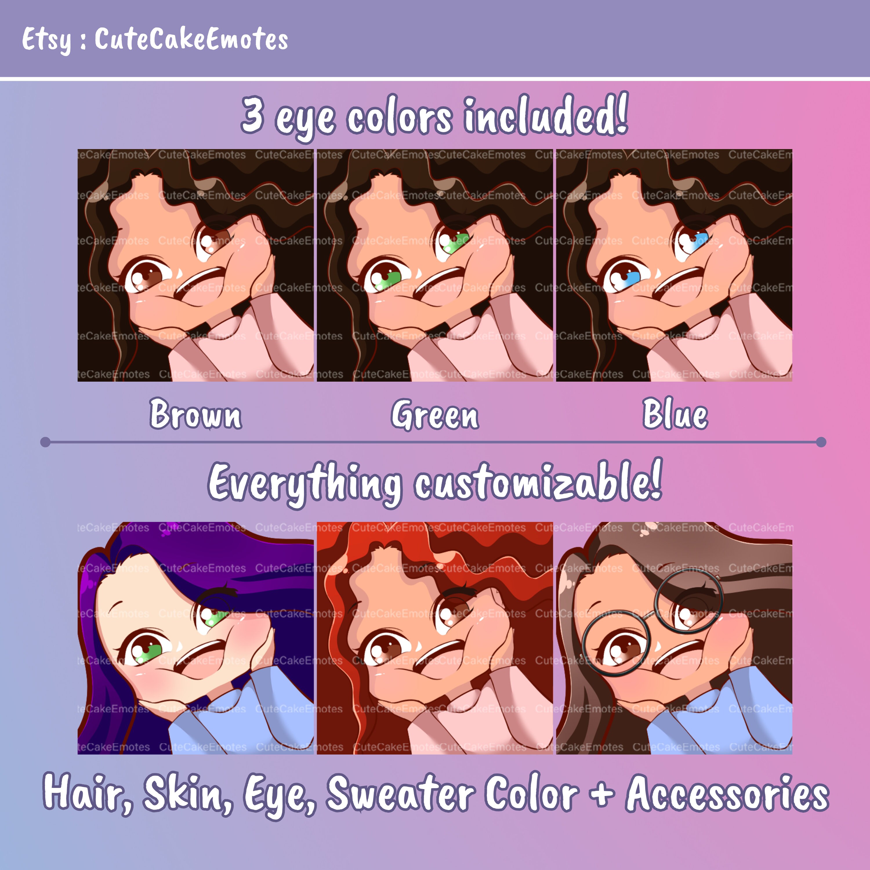 EMOTES BUNDLE Cute Chibi Girl | for Twitch, Discord, Youtube and More ...