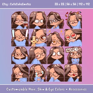 EMOTES BUNDLE | Cute Chibi Girl | Twitch, Discord, Youtube, Etc (female ...