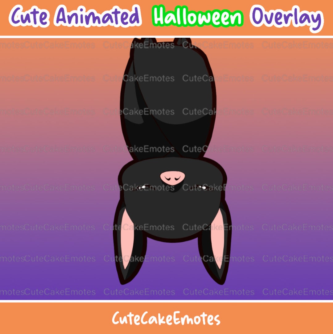 ANIMATED STREAM OVERLAY | Cute Hanging Bat (halloween) | Perfect for ...