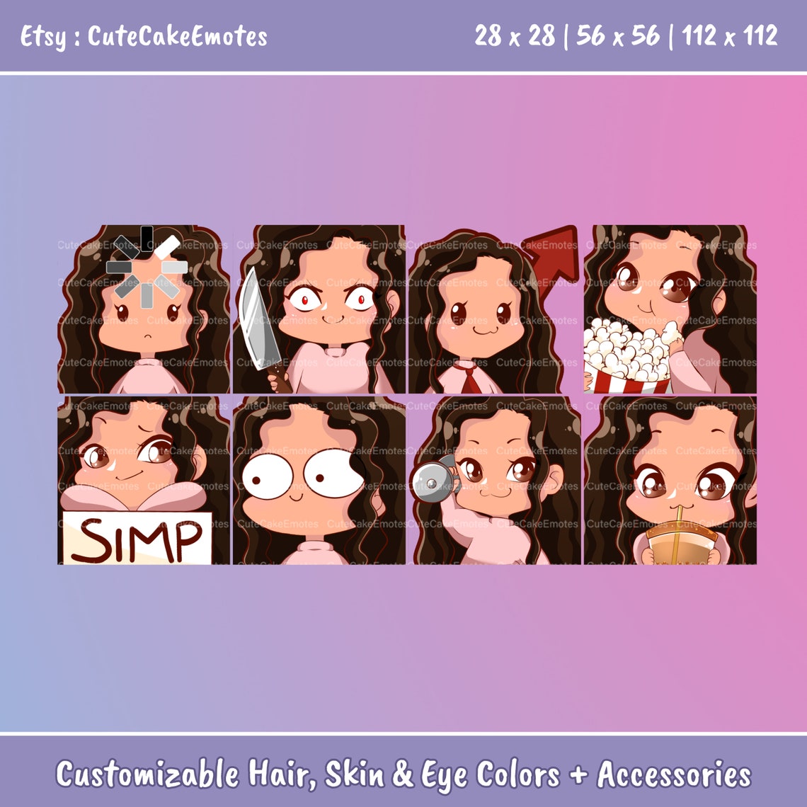 EMOTES BUNDLE Cute Chibi Girl for Twitch, Discord, Youtube and More ...
