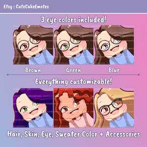 EMOTES BUNDLE Cute Chibi Girl | for Twitch, Discord, Youtube & More ...