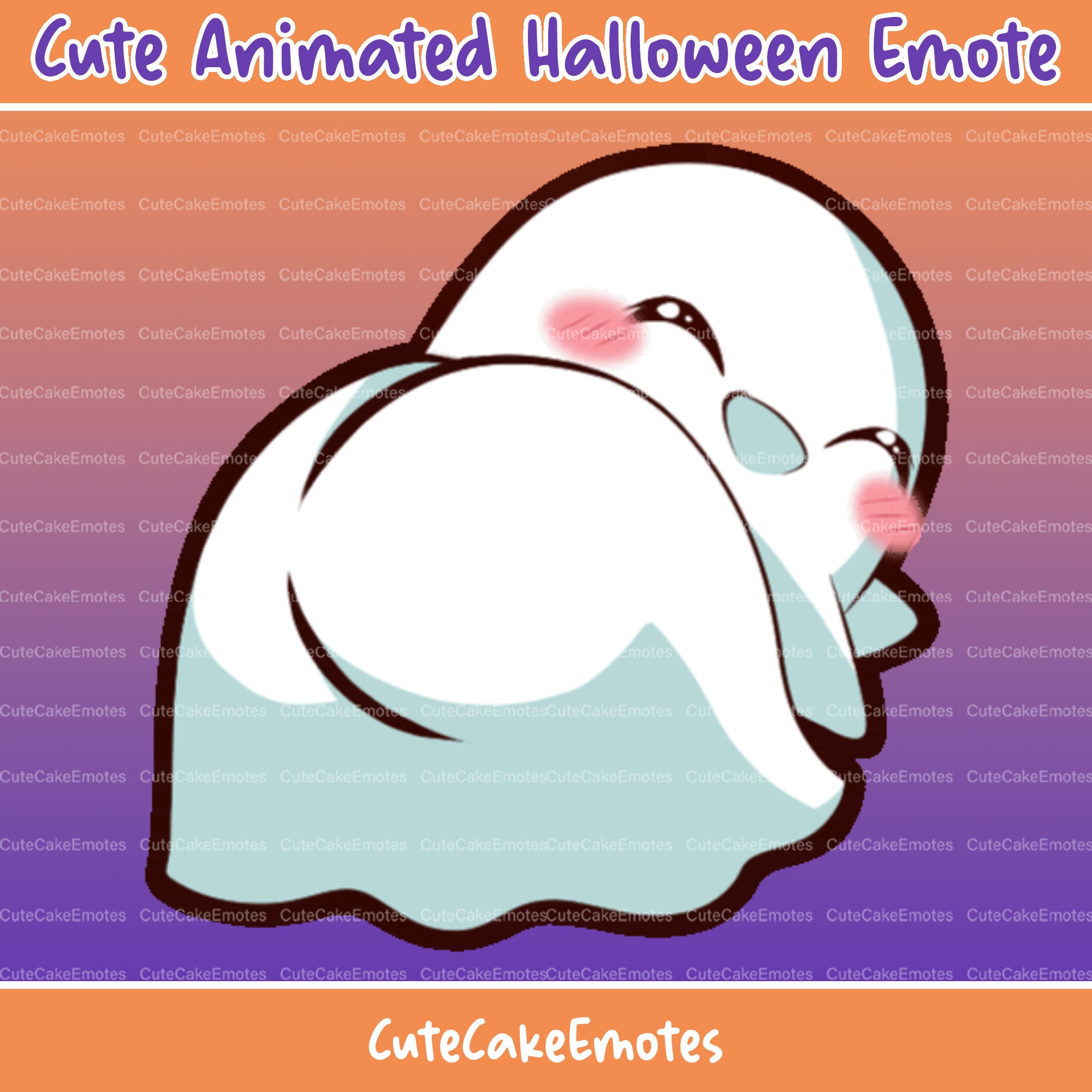 ANIMATED EMOTE | Cute Ghost Twerk (halloween) | Perfect for Twitch ...