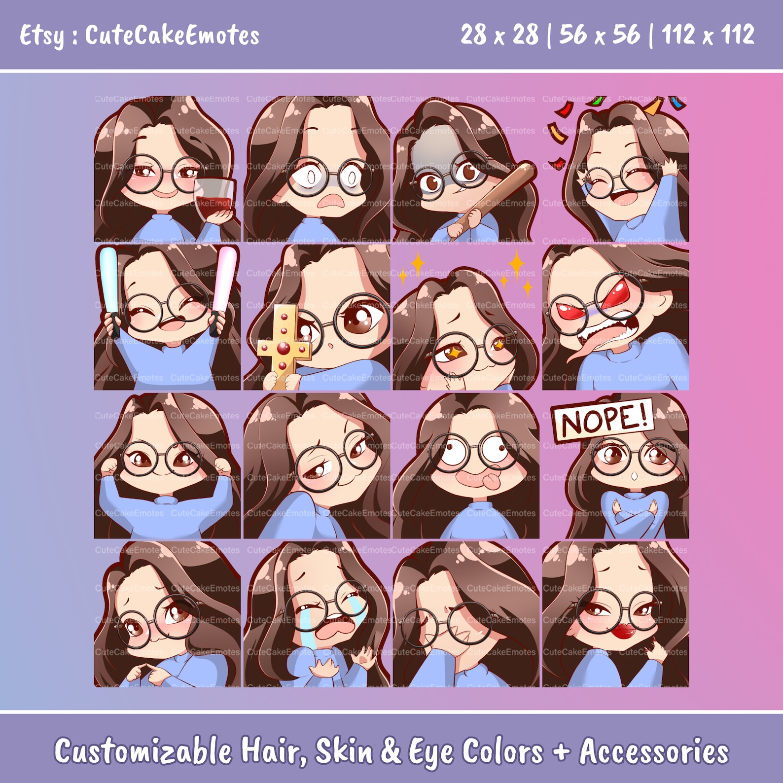 EMOTES BUNDLE Cute Chibi Girl | for Twitch, Discord, Youtube & More ...