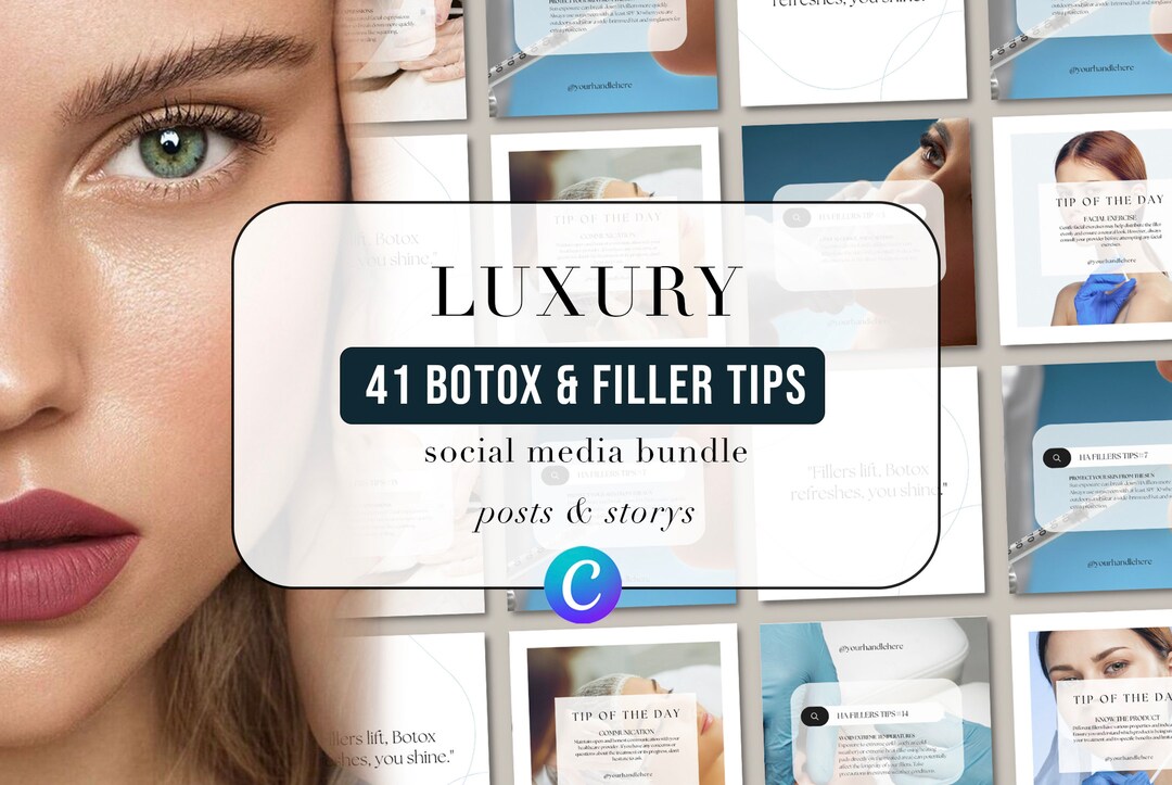 BOTOX & FILLER Tips Instagram Templates, Hyaluronic Acid Fillers Social ...