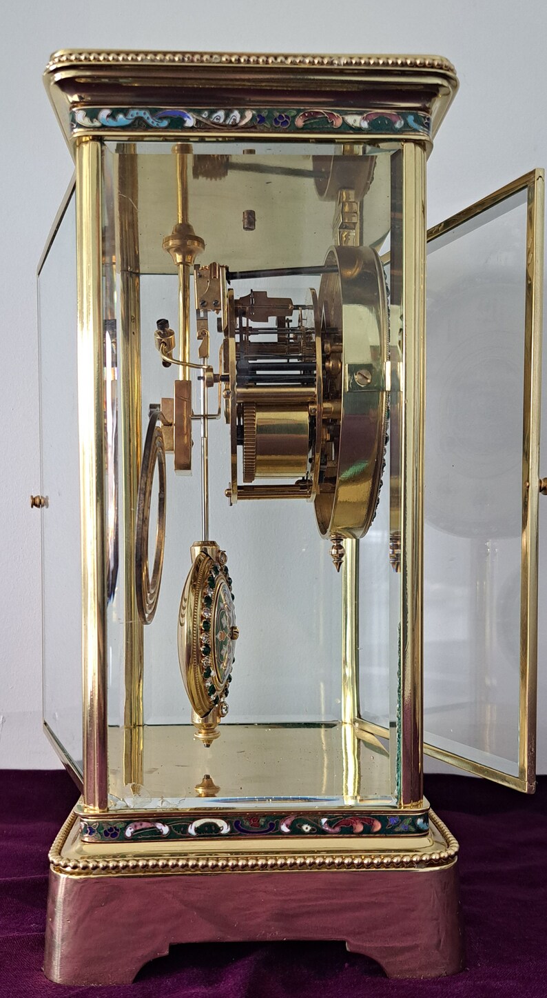 Four Glass Regulator Mantle Clock - Etsy