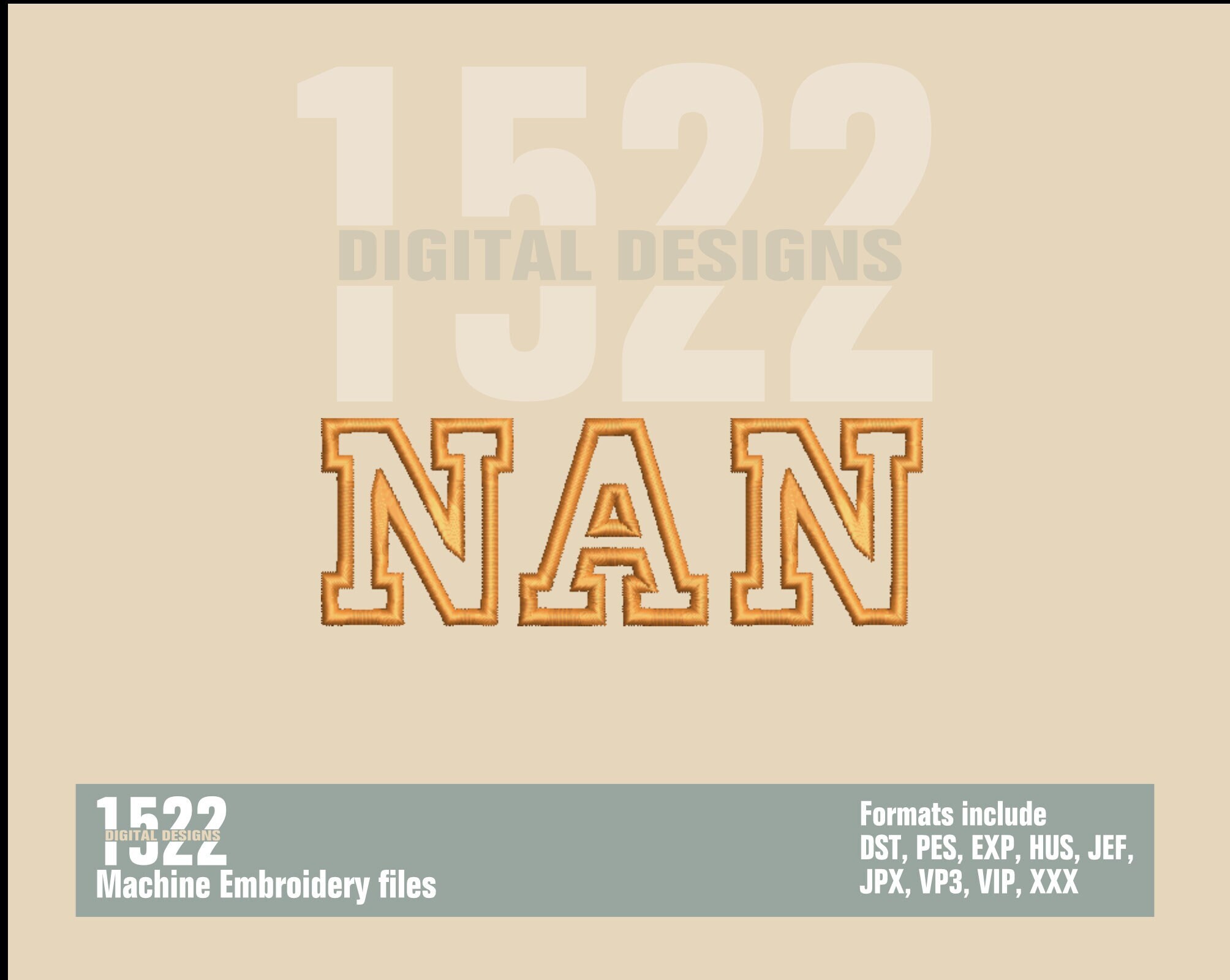 Nan Applique Word Machine Embroidery File Instant Download - Etsy