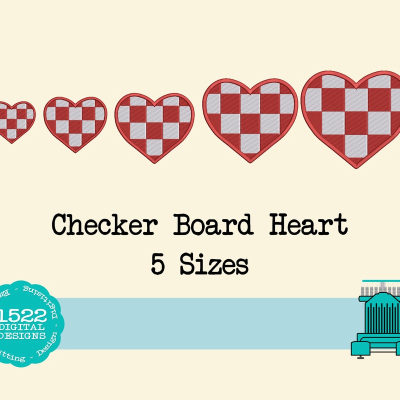 Checkered Heart - Etsy