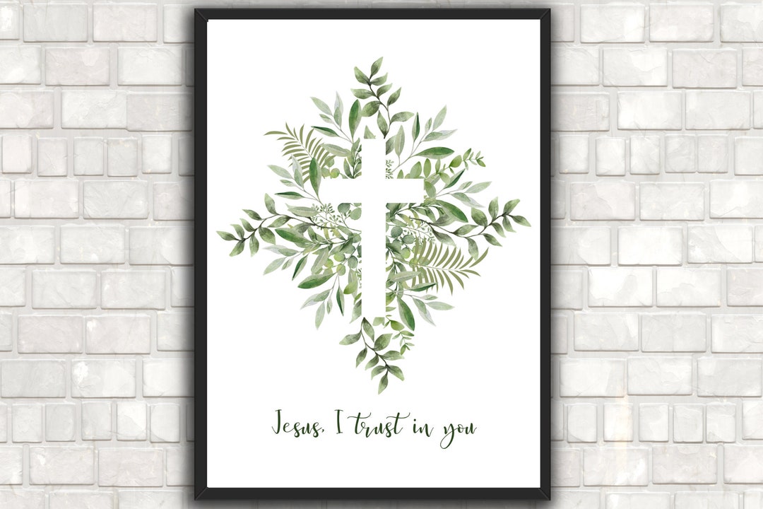 Jesus Cross Printable Poster Christian Wall Art Digital - Etsy