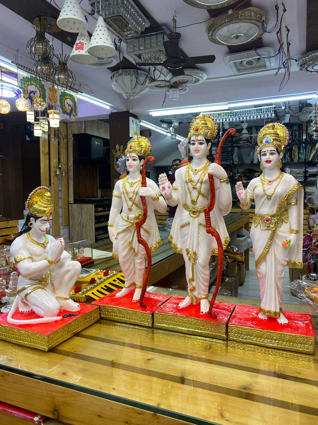 Shree Ram Darbar 24inches Marble Dust Statue Shree Ram Parivar,ram ...