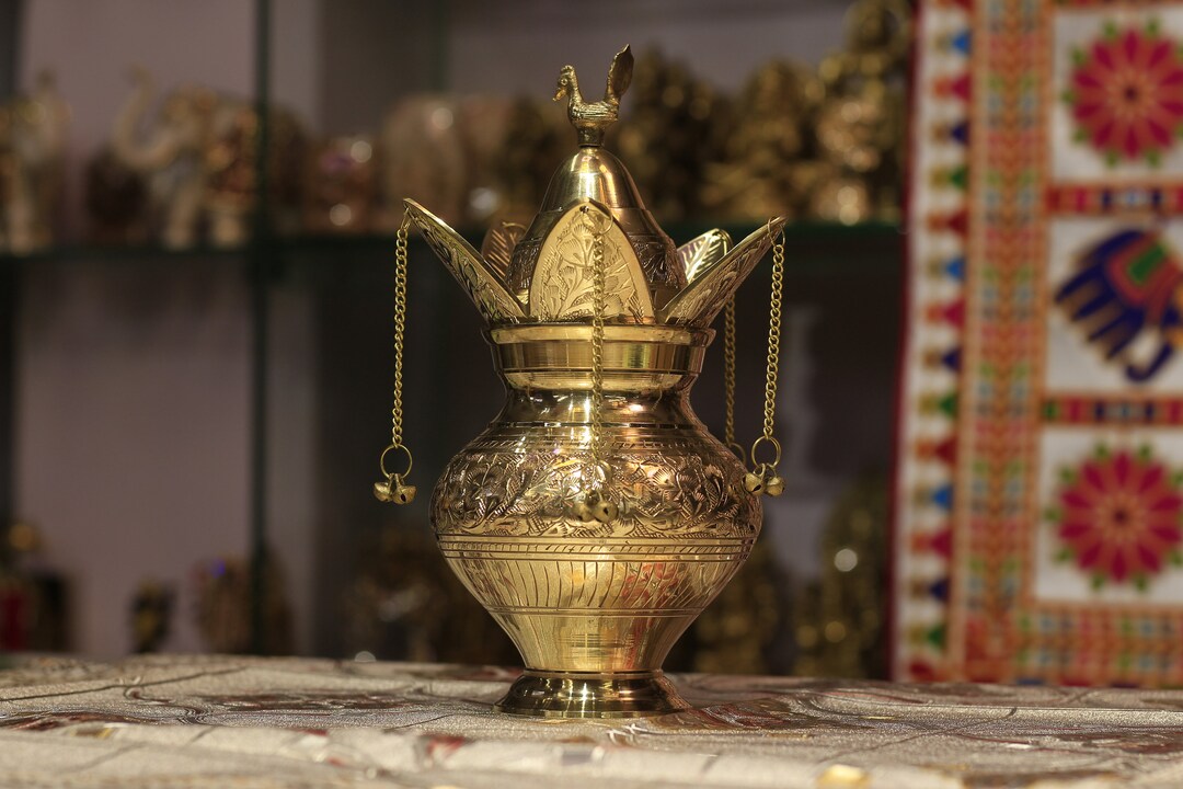 Pure Brass Kalash,brass Kalash,vastu Brass Kalash,brass Gift,indian ...