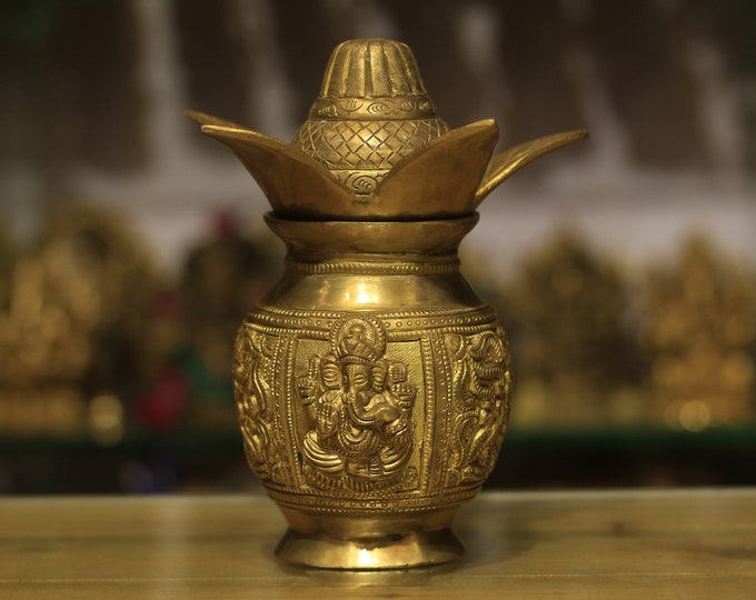 Pure Brass Heavy Magal Kalasham for Home-tample Decor Hindu Spiritual ...