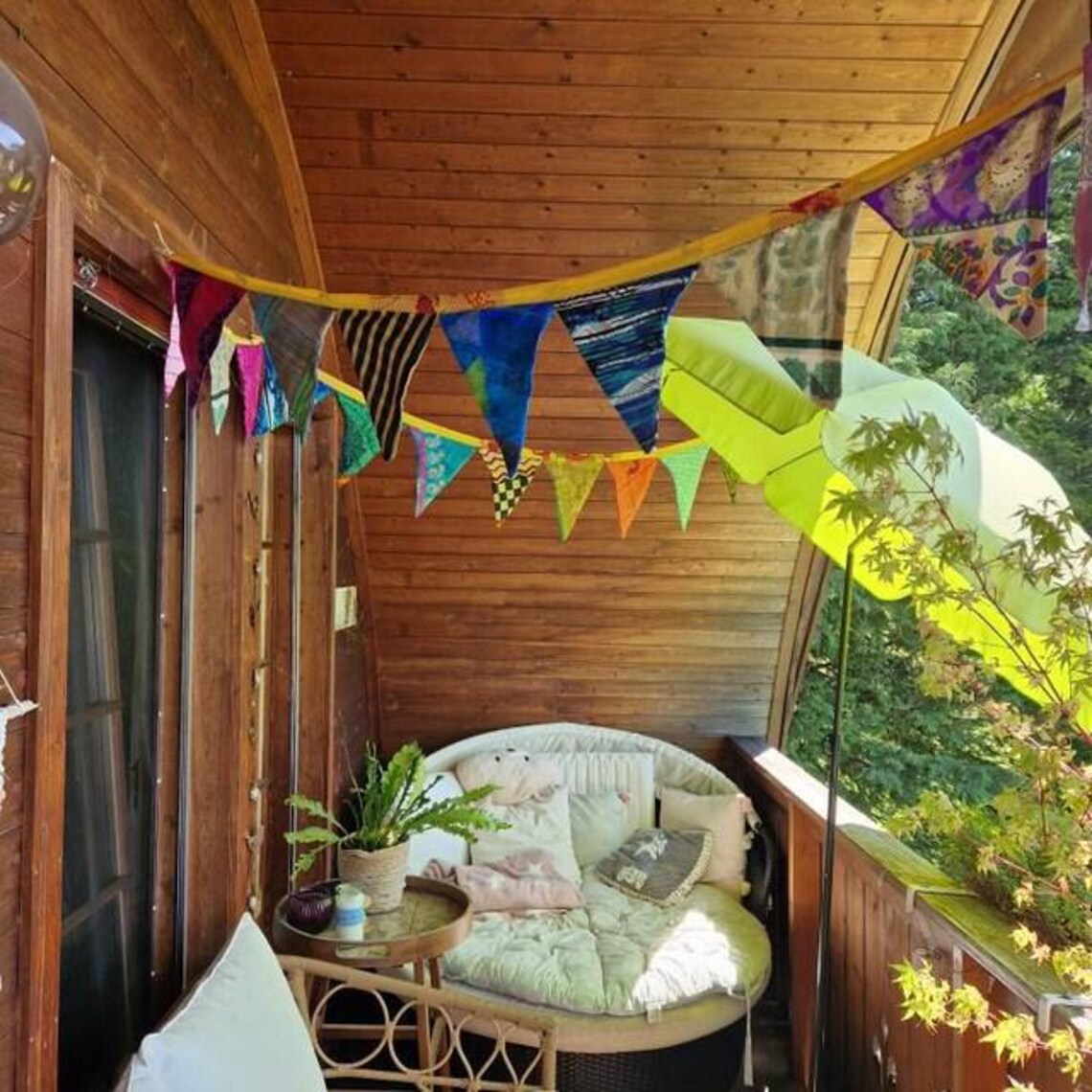 Recycled Bunting, Sari Flags. Unusual Bunting, Handmade Bunting, Eco ...
