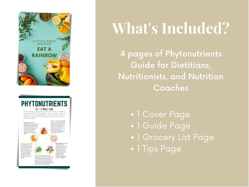 Phytonutrients Guide Booklet, A Simple Guide to Phytonutrients, Eat a ...