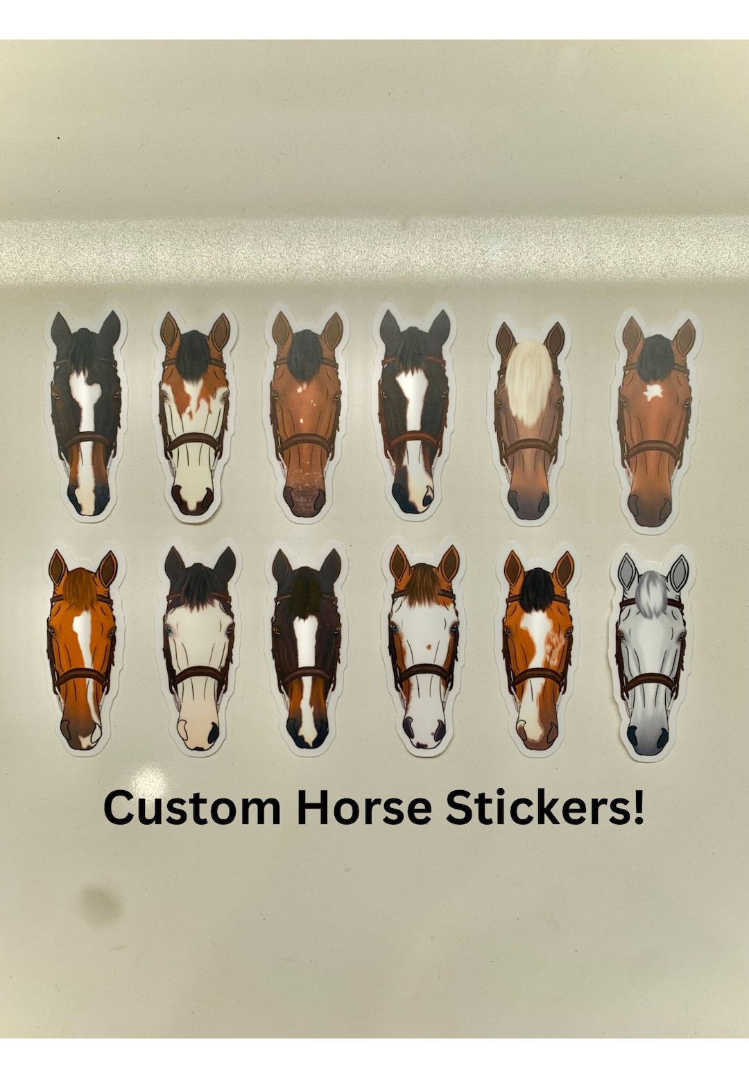 Custom Horse Face Stickers - Equestrian Horse Stickers and Decals Art ...