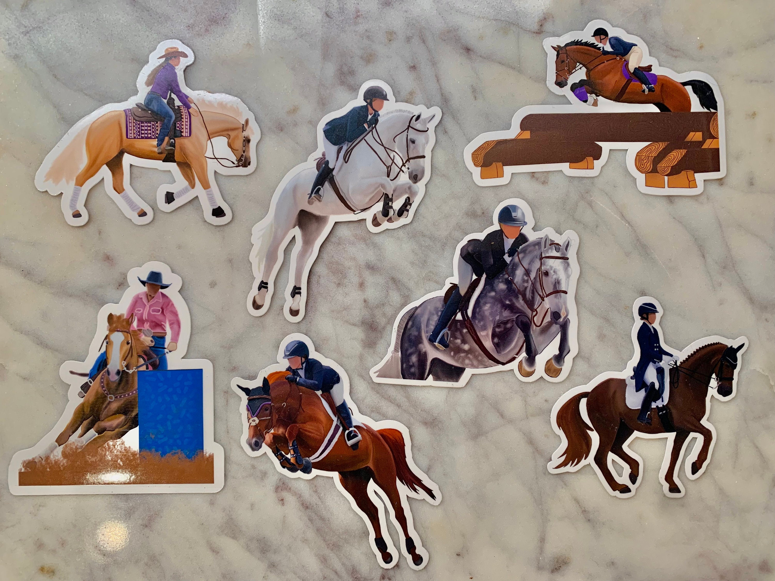 7 Different Types of Equestrian Disciplines Stickers Hunter, Jumper ...