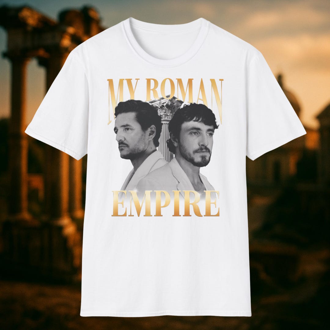 Pedro Pascal Paul Mescal Collage Shirt My Roman Empire. Gladiator II ...