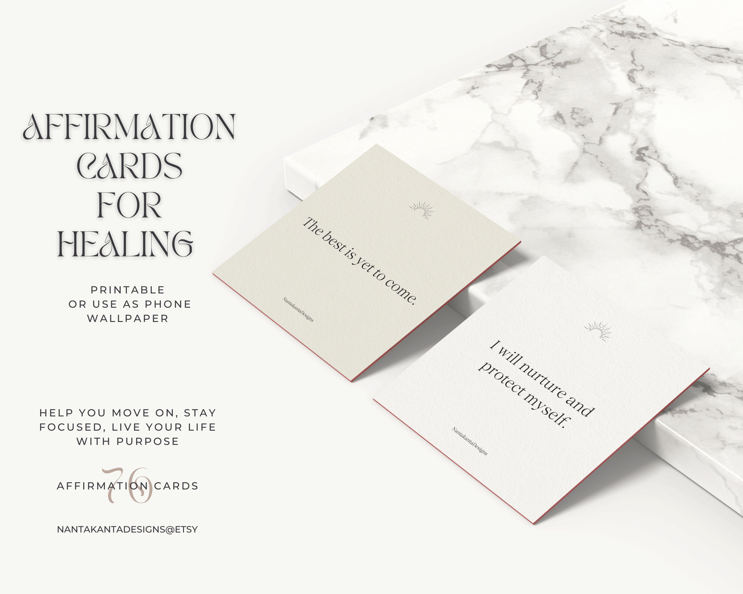 Healing Affirmation Cards Affirmation Cards Printable - Etsy