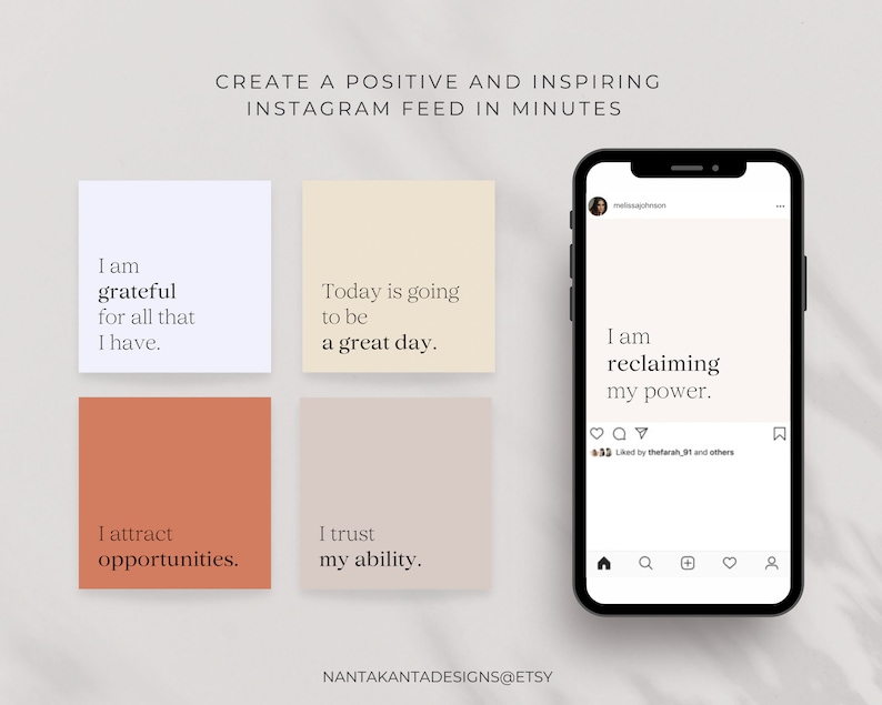 Positive Affirmation Cards, Printable Affirmations, Editable ...