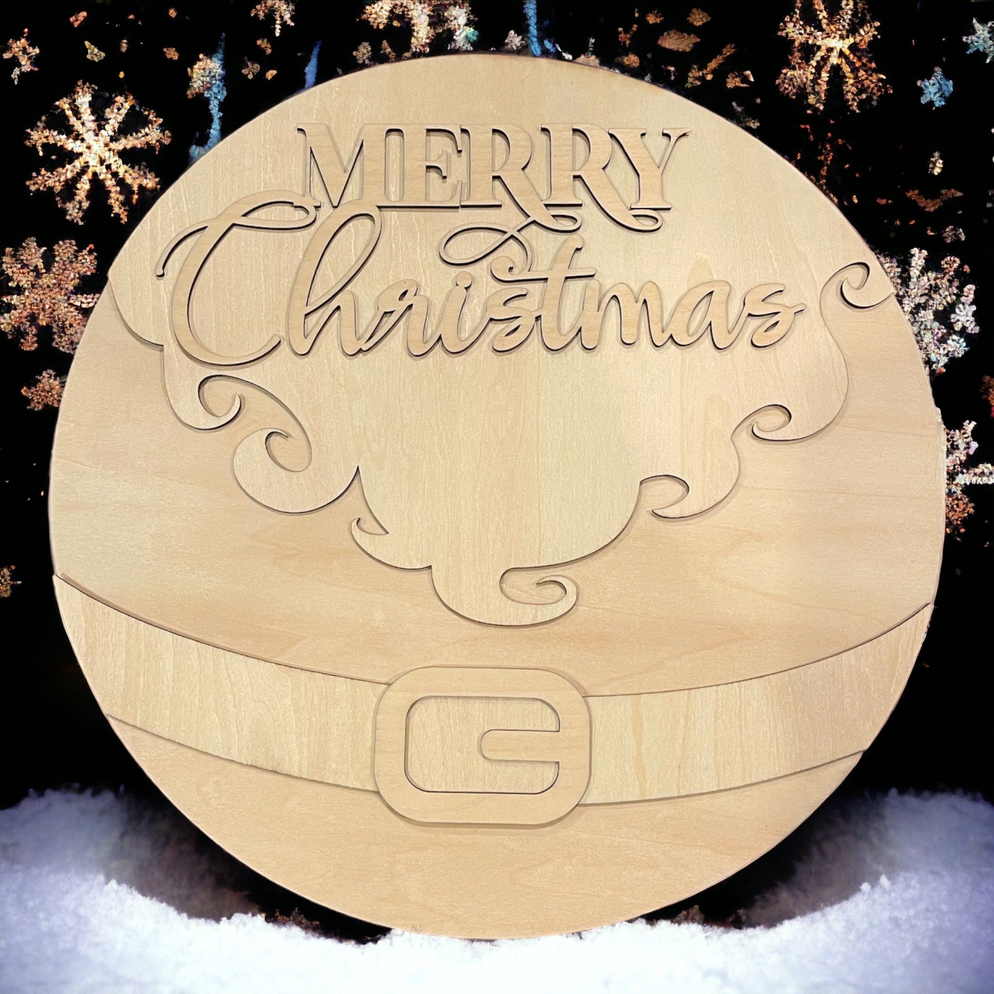DIY Merry Christmas Wood Round Kit - Etsy