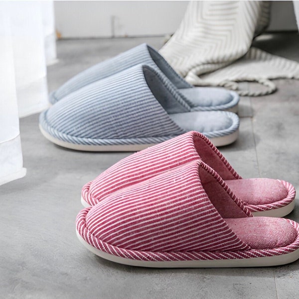 Striped Slippers - Etsy