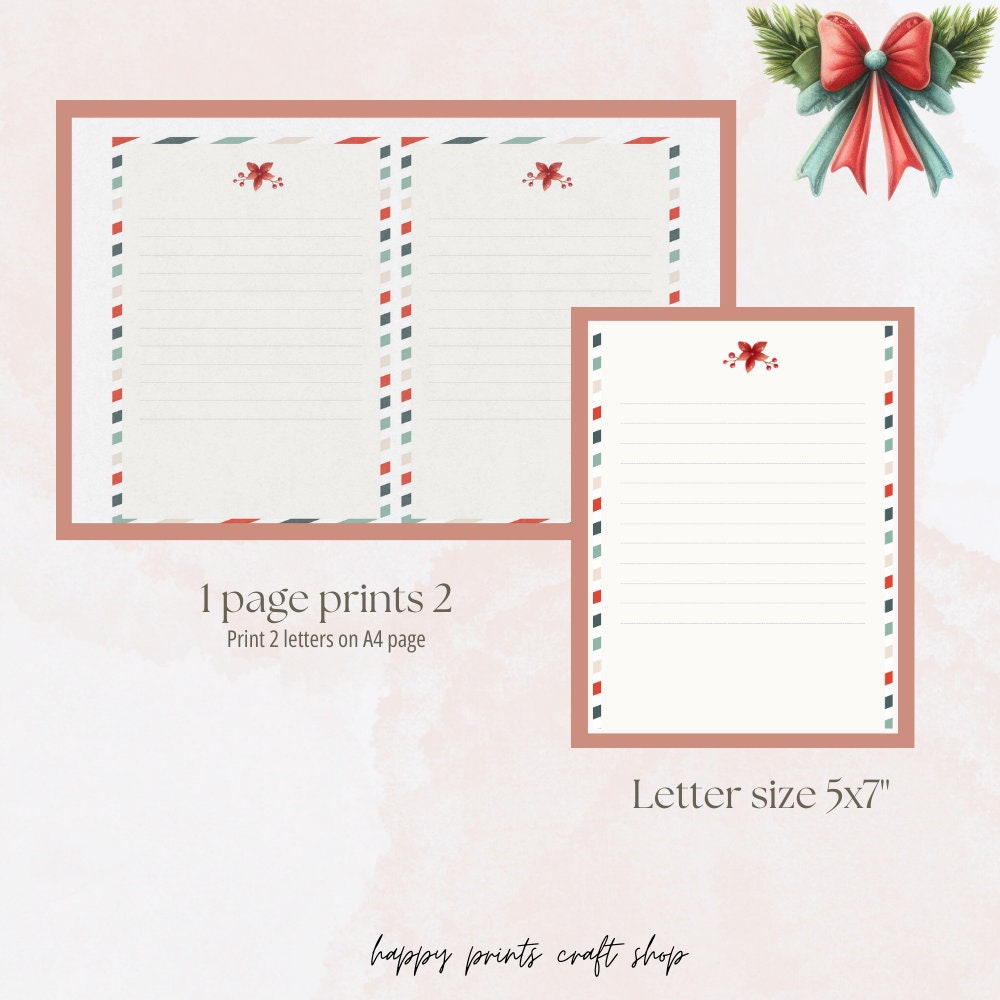 Letter to Santa Printable Ready to Print Letter to Santa Letter Instant ...
