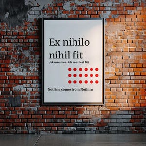 Ex Nihilo Nihil Fit Print - Motivational Quotes - Minimalist Latin Art ...