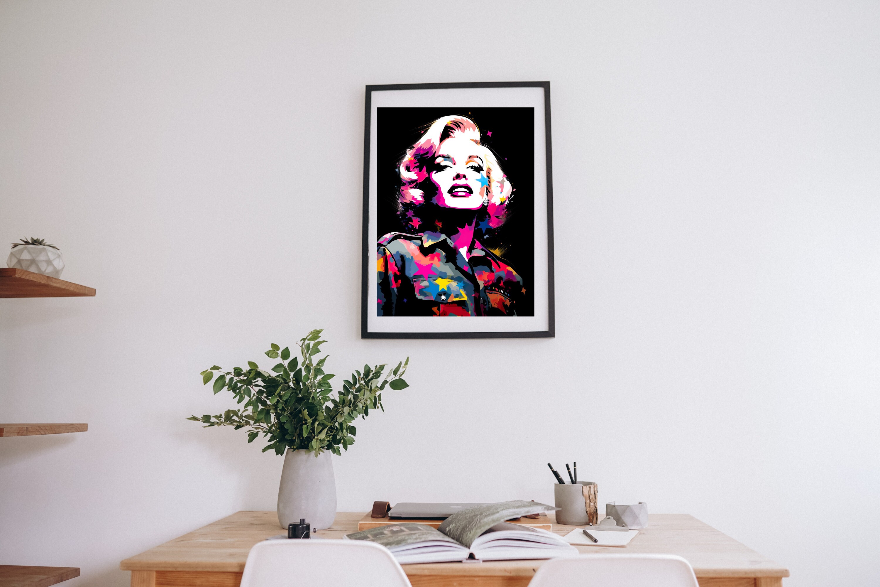 Marilyn Monroe in Military Uniform Banksy-inspired Graffiti - Etsy