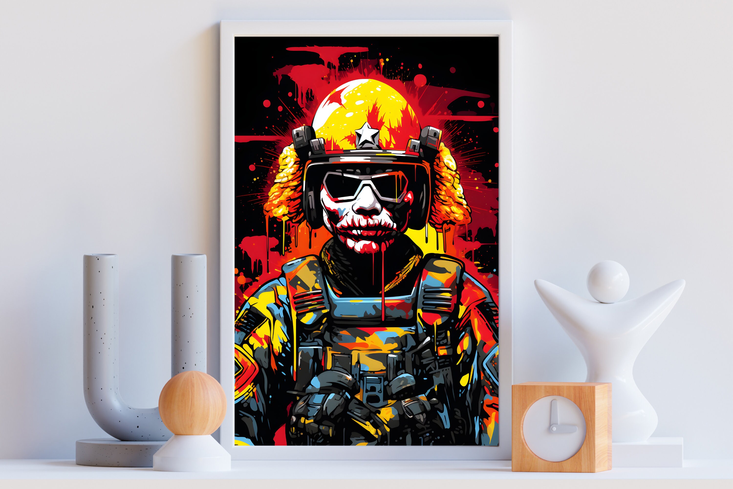 Ronald Mcdonald in Military Uniform Banksy-inspired Graffiti - Etsy