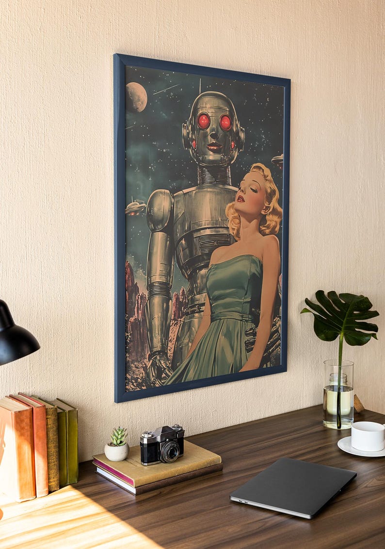 UFO Sci-fi Retro Poster Collection for UFO Lovers: Robotic Love ...