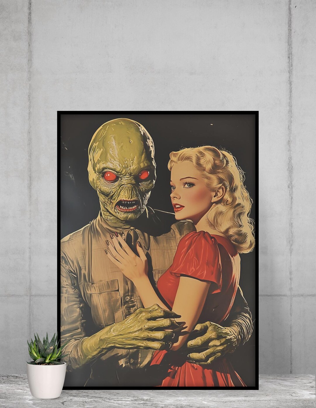 UFO Sci-fi Retro Poster Collection for UFO Lovers: Interstellar Love ...