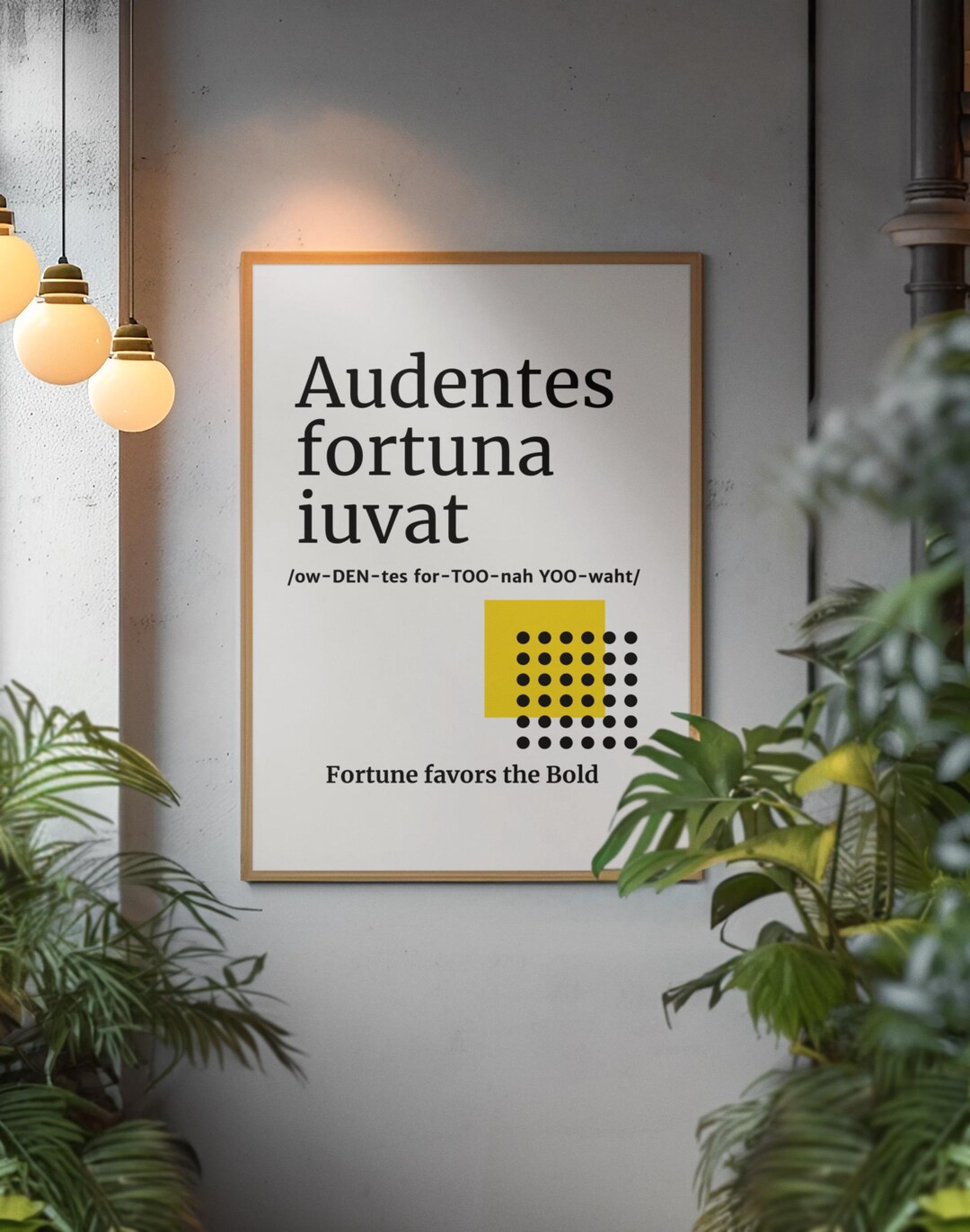 Latin Motivational Phrase Quote - Audentes Fortuna Iuvat - Minimalist ...