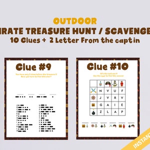 Birthday Pirate Outdoor Treasure Hunt | Birthday Scavender Hunt | Party ...