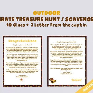 Birthday Pirate Outdoor Treasure Hunt | Birthday Scavender Hunt | Party ...